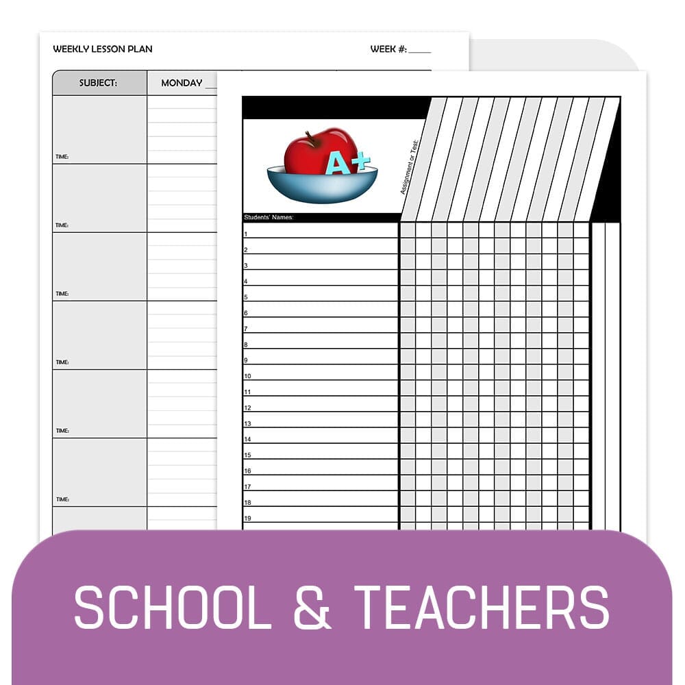 School and Teacher Printables | Forms, Labels, and Checklists ...