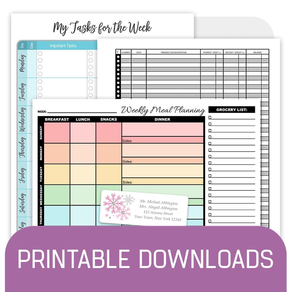 Printable Downloads | Checklists, Planners, Forms, and Trackers ...