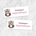Adorable Owl Name Labels for School Supplies - Printable at Printable ...