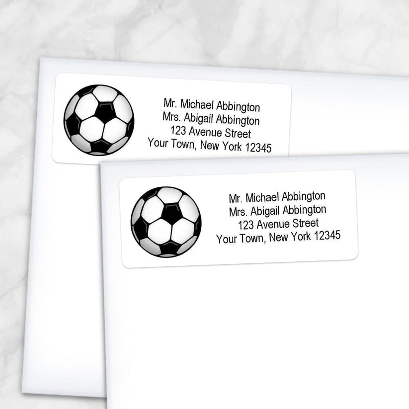 Athletic Sports Soccer Ball Address Labels - Printable – Printable Planning