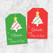 Christmas Tree Red and Green Personalized Gift Tags - Printable at ...