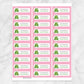 Cute Frog Pink Bookplate Labels for Name Labeling Books - Printable at ...