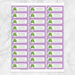 Cute Frog Purple Bookplate Labels for Name Labeling Books - Printable ...