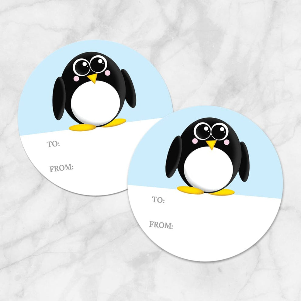 Cute Penguin Gift Tag Stickers - Printable at Printable Planning for ...