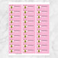 Cute Pink Bee Bookplate Labels for Name Labeling Books - Printable at ...