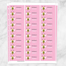 Cute Pink Bee Name Labels for School Supplies - Printable at Printable ...