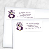 Cute Purple Owl Address Labels - Printable at Printable Planning for ...