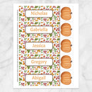 Personalized Pumpkin and Leaves Bookmarks - Printable at Printable ...