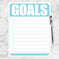 Goals - Blue Full Page and Half Page Checklists - Printable at ...