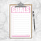 Goals - Pink Full Page and Half Page Checklists - Printable at ...