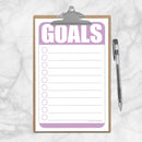 Goals - Purple Full Page and Half Page Checklists - Printable at ...