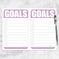 Goals - Purple Full Page and Half Page Checklists - Printable at ...