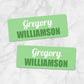 Green Name Labels for School Supplies - Printable at Printable Planning ...