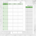 Green Weekly Lesson Plan for Teachers, School Planning Pages ...