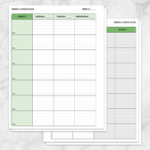 Green Weekly Lesson Plan for Teachers, School Planning Pages ...