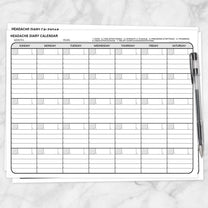 Headache Diary Calendar | Printable Migraine Tracker PDF – Printable ...