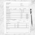 Medical Information Form - Printable at Printable Planning for only 5.95