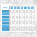 Personalized Chore Chart BUNDLE, Blue Purple Weekly Pages - Printable ...