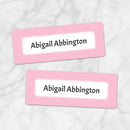 Pink Border Name Labels for School Supplies - Printable at Printable ...