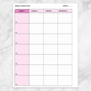 Pink Weekly Lesson Plan for Teachers, School Planning Pages - Printable ...