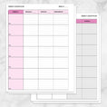 Pink Weekly Lesson Plan for Teachers, School Planning Pages - Printable ...