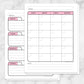Pink Monthly and Weekly Calendar Planner Pages - Printable at Printable ...