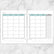 Teal Monthly and Weekly Calendar Planner Pages - Printable – Printable ...
