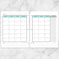 Teal Monthly and Weekly Calendar Planner Pages - Printable at Printable ...