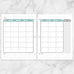 Teal Monthly and Weekly Calendar Planner Pages - Printable – Printable ...