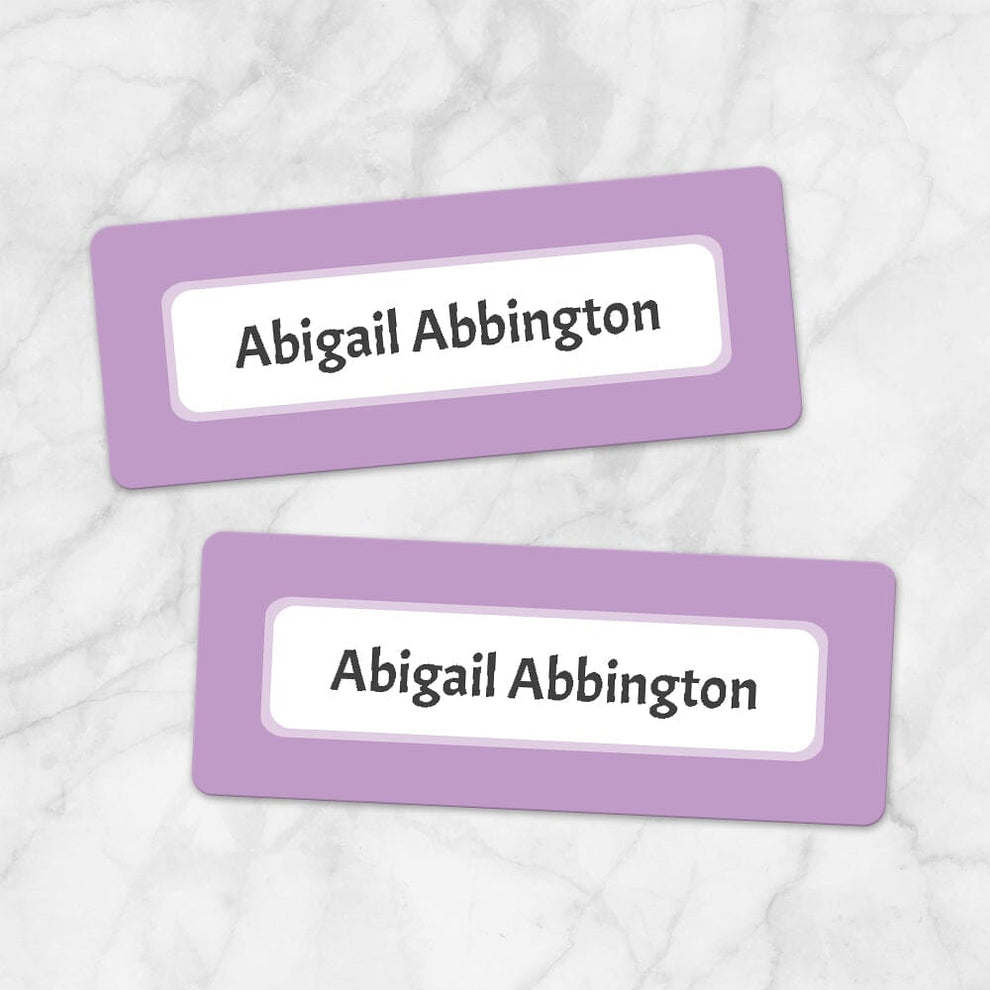 Purple Border Name Labels for School Supplies - Printable – Printable ...