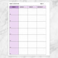 Purple Weekly Lesson Plan for Teachers, School Planning Pages ...