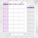 Purple Weekly Lesson Plan for Teachers, School Planning Pages ...