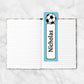 Personalized Blue Soccer Ball Bookmarks - Printable at Printable ...