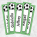 Personalized Green Soccer Bookmarks | Printable PDF – Printable Planning