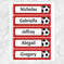 Personalized Red Soccer Ball Bookmarks - Printable at Printable ...