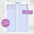 Tithe Record with Auto-Calculating Total - Printable at Printable ...