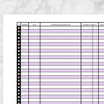 Financial Transaction Register in Purple - Full Page - Printable at ...