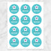Turquoise Purple Star Personalized Bookplate Stickers - Printable ...