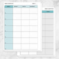 Turquoise Weekly Lesson Plan for Teachers, School Planning Pages ...