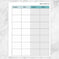 Turquoise Weekly Lesson Plan for Teachers, School Planning Pages ...