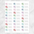 Winter Colorful Snowflake Address Labels - Printable at Printable ...