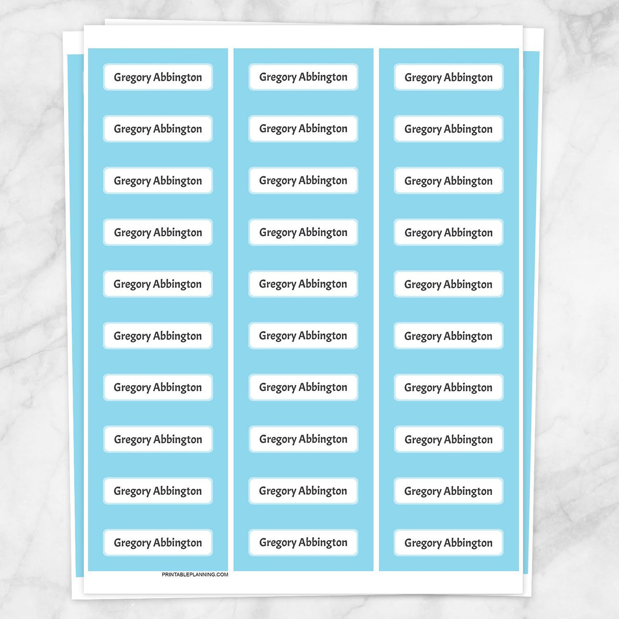 Border Color Name Labels for School Supplies BUNDLE - Printable ...