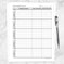 Weekly School Assignments and Tests Sheet - Printable at Printable ...