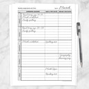 Weekly School Assignments and Tests Sheet - Printable at Printable ...