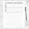 Weekly School Assignments and Tests Sheet - Printable at Printable ...